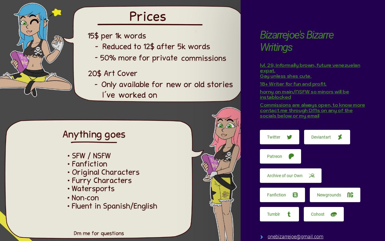 bizarrejoe's little carrd